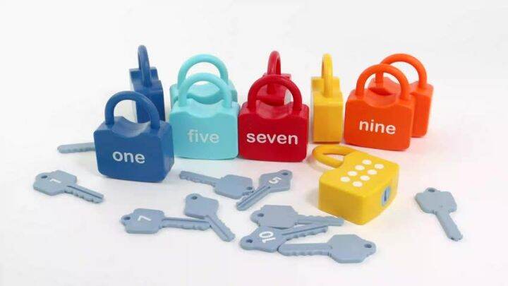 LZD Dinhon Kids Learning Locks with Keys Numbers Matching & Counting ...