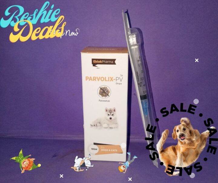 Parvolix Pv For Treatment Of Parvo Virus In Dogs And Cats 100ML with ...