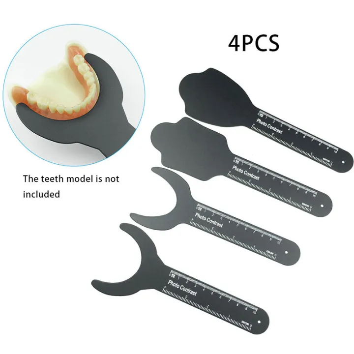 4pcs/set Dental Photo Contrast kit Dental Oral Imaging Black Background ...