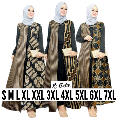 Batik Cardigan wanita - RE BATIK - 07-S M L XL XXL 3L 5L 6L 7L | Lazada Indonesia