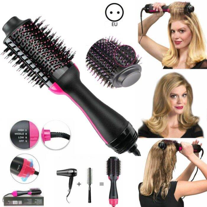 OLOEY 3 In 1 Sisir Roller Elektrik Hair Dryer Rambut Salon 1000W ...