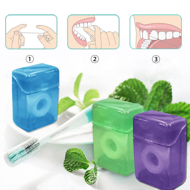 [RANDOM COLOR] Mini handy flosser teeth dental floss oral care ...