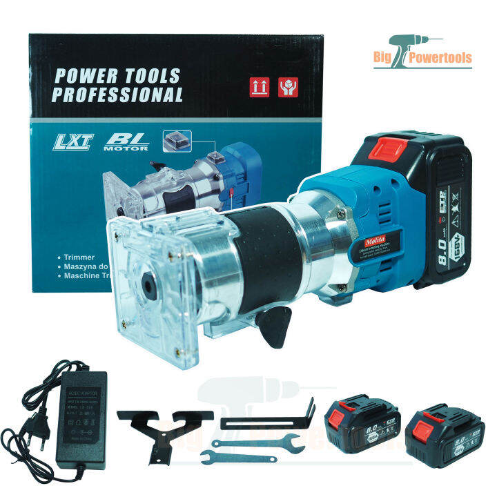 MOLITA เครื่องเซาะร่องไร้สาย 168V เร้าเตอร์ ทริมเมอร์ไร้สาย 1/4 ...