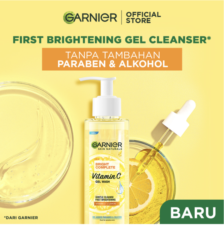 Garnier Bright Complete Vitamin C Gel Wash - Pump 120ml | Lazada Indonesia