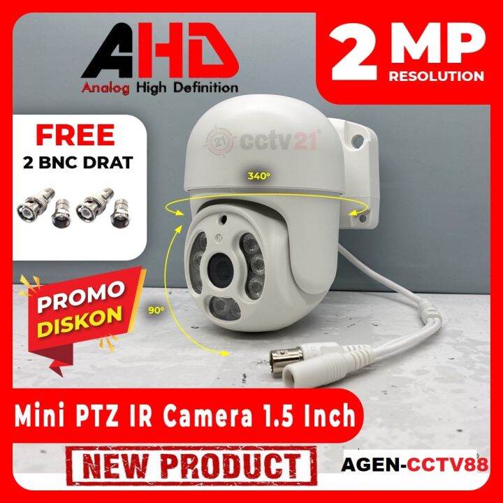 Kamera / Camera cctv AHD 2MP Mini PTZ IR 30M Pan 355 derajat Tilt 90 derajat Outdoor 1.5 Inch ...
