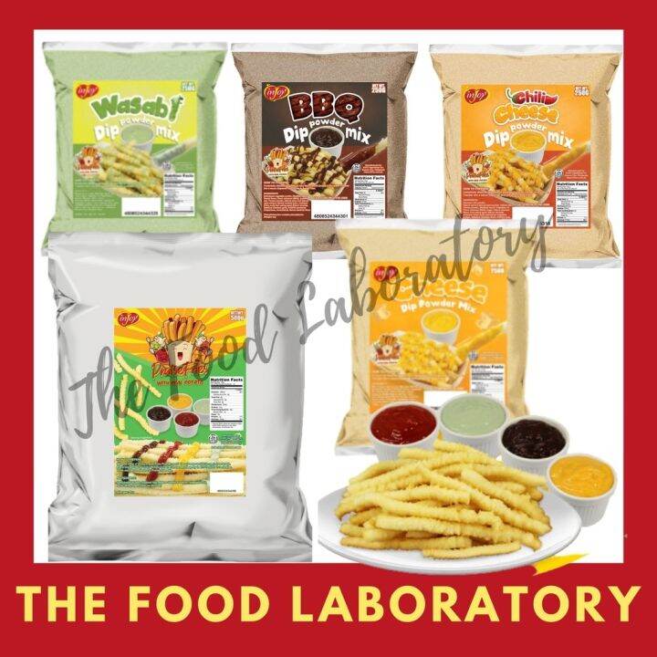 Injoy Praise Fries 500g and Mix Sauce Dip 250g Cheese BBQ Chili Wasabi ...