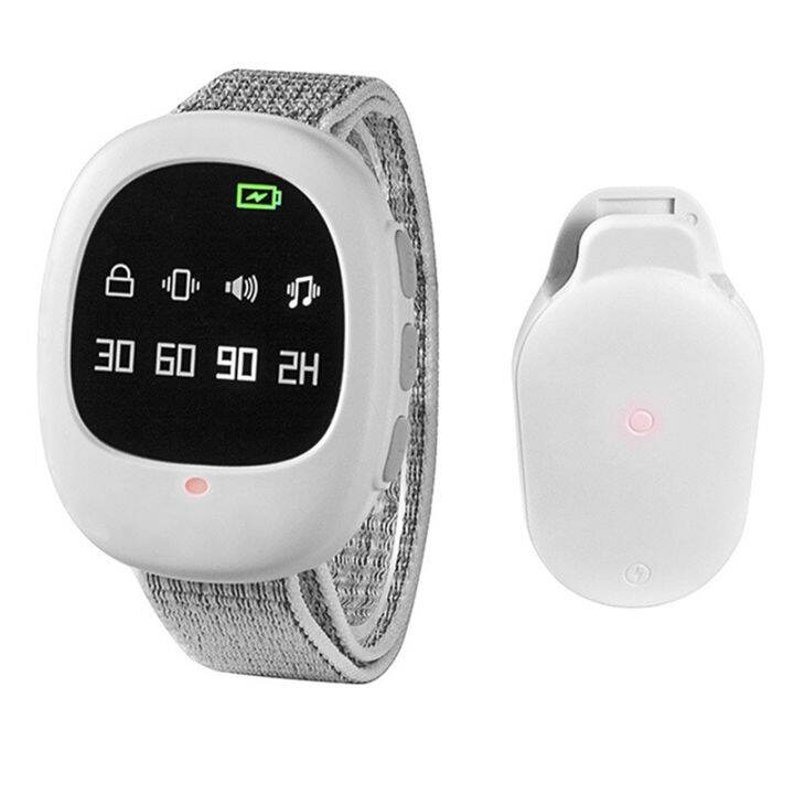 Wireless Urine Wet Alarm Wristband Pee Alarm with Receiver Clip-On ...