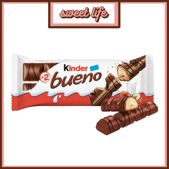 43G KINDER BUENO CHOCOLATE BAR WITH MILK & HAZELNUT FLAVOUR ...