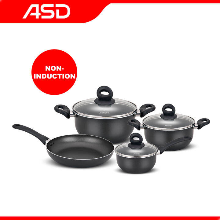 ASD Non-Stick Cookware Set 7pcs | Lazada PH
