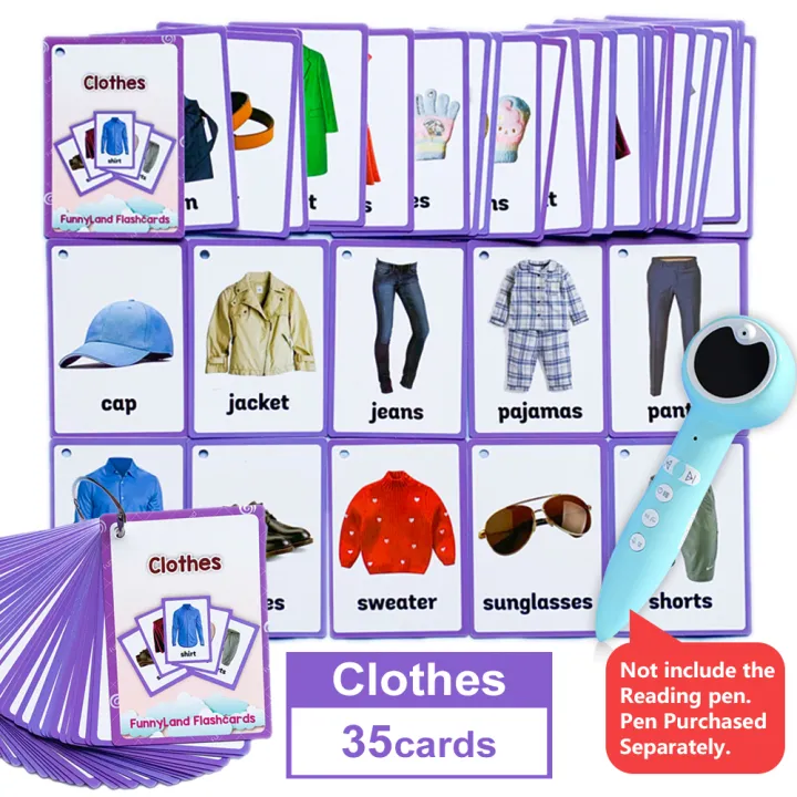 Clothes Costumes Cognitive English Flash Card Children Montessori ...