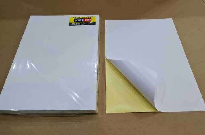A4 Size Sticker Paper Simili (Matt) 210mmX297mm (25pcs/50pcs) | Lazada