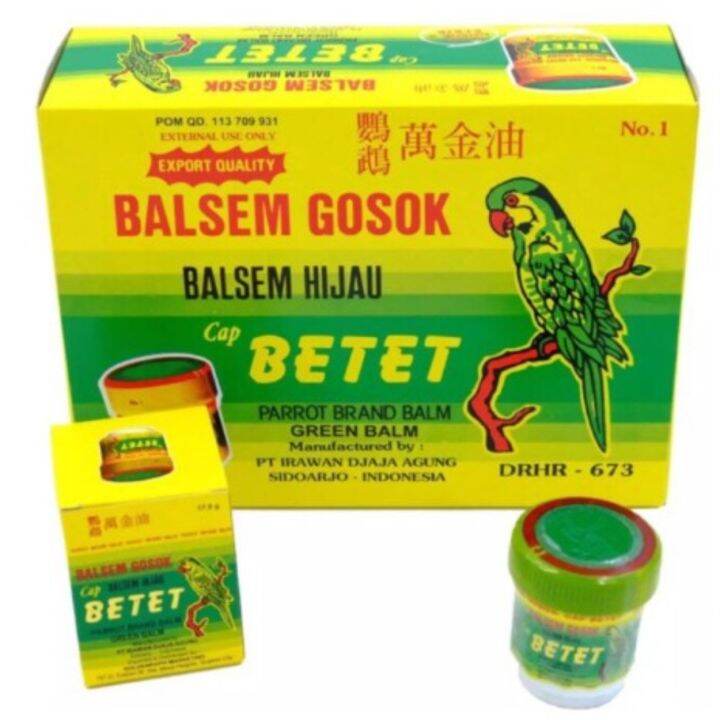 Betet Parrot Brand Balm / Green Balm 17.5g | Lazada PH