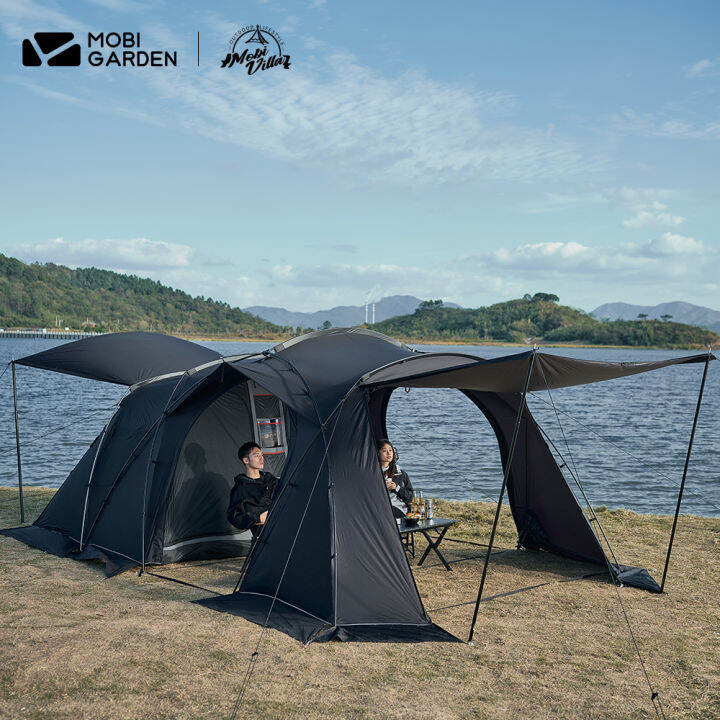 MOBI GARDEN อุปกรณ์แคมป์ปิ้ง เต็นท์4-8คน สีดำ กันน้ำ เต็นท์ครอบครัว ...