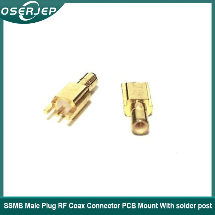 1PC SSMB Male Plug RF Coax Connector PCB Mount With solder post ...