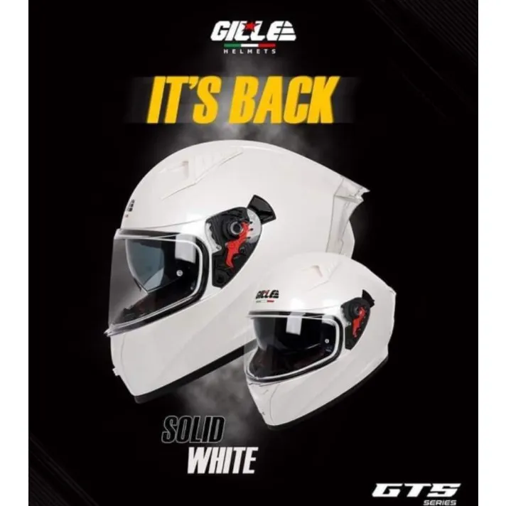 Gille Pearl White Full Face Helmet | Lazada PH