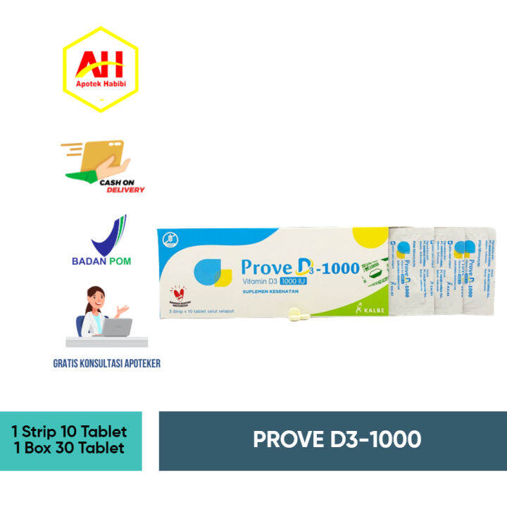 PROVE D3 PROFE PROP 1000IU 1 STRIP 10 TABLET OBAT VITAMIN D 3 ...
