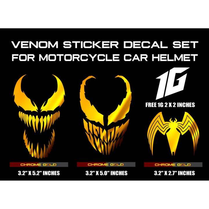 VENOM STICKER DECAL SET FOR MOTORCYCLE CAR WATERPROOFcool | Lazada PH