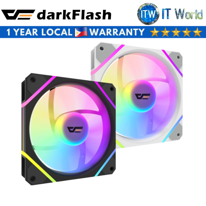 Darkflash DM12F ARGB Single Cooling Fan (Black/White) | Lazada PH