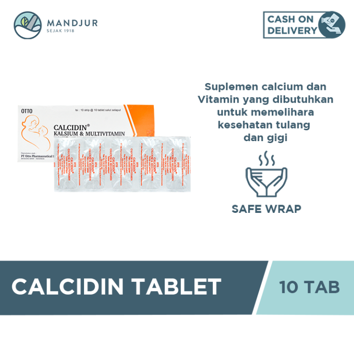 Calcidin 10 Tablet - Suplemen Kalsium Tulang dan Gigi | Lazada Indonesia