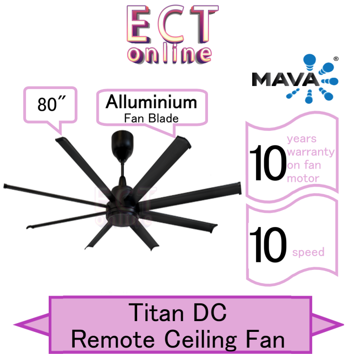 Mava Titan 80" DC Remote Big Fan Ceiling Fan | Lazada