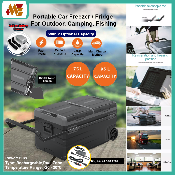 Portable Car Freezer & Fridge Refrigerator and Chiller Dual-Zone with ...