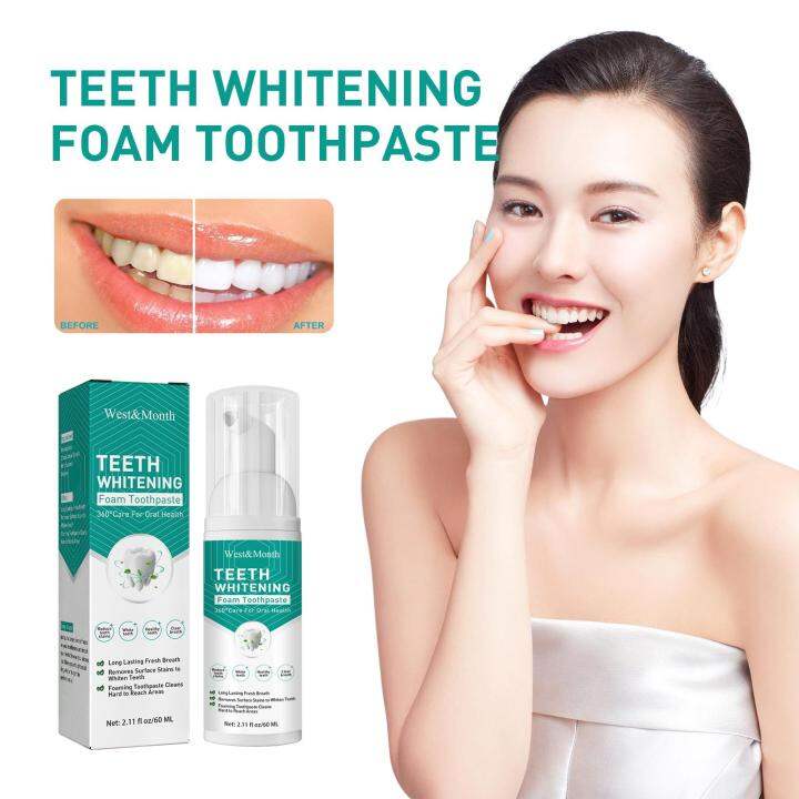 Ultra-fine Teeth Whitening Mousse Toothpaste, Refreshing Breath Foam ...