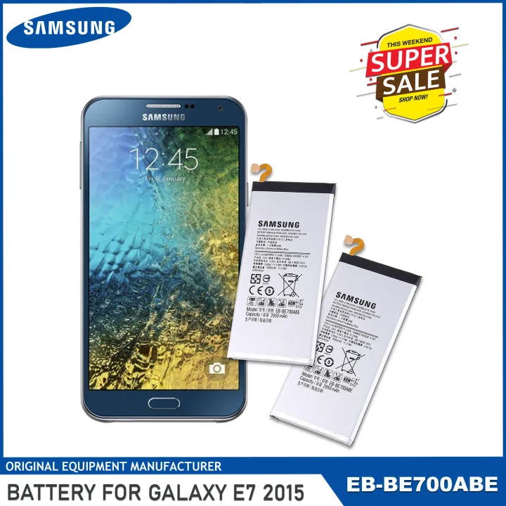 Battery for Samsung Galaxy E7 (2015) Battery SM-E700H | SM-E700F Battery Model: EB-BE700ABE ...