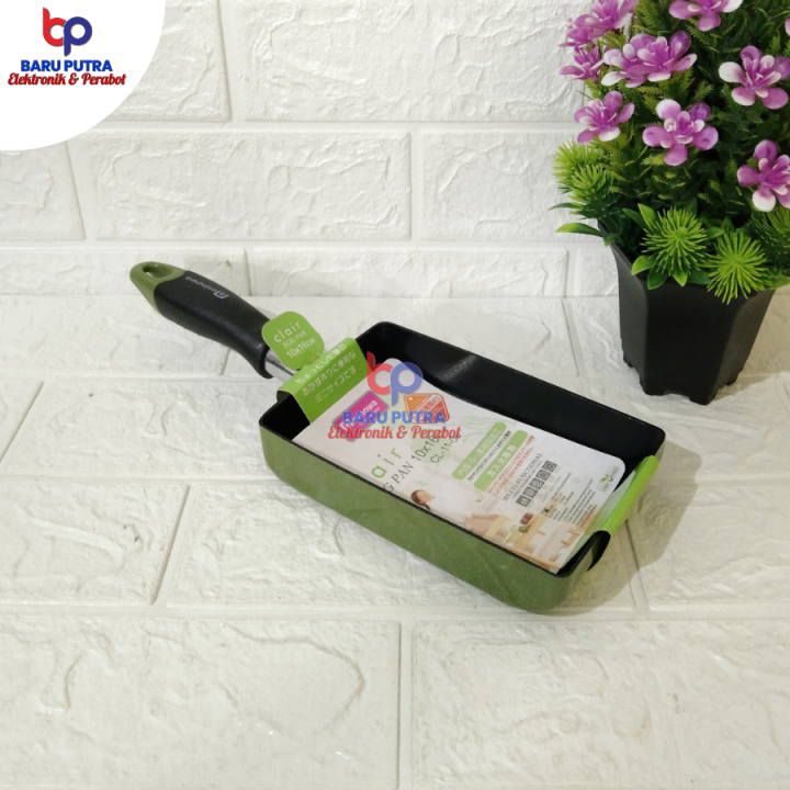 MINOWA Teflon Mini Penggorengan Persegi Hijau | Lazada Indonesia