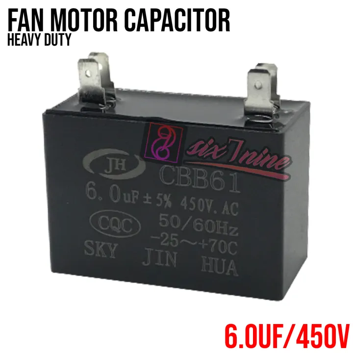 Fan Motor Run Capacitor 6.0uF 450V 50/60Hz Heavy Duty | Lazada PH