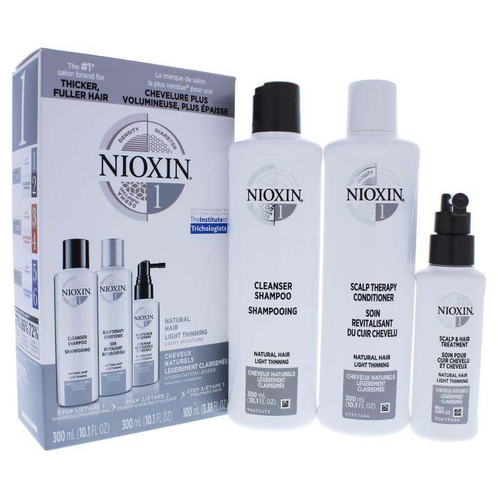 Nioxin System 1 Kit For Unisex 3 Pc 10.1oz Cleanser Shampoo, 10.1 oz ...