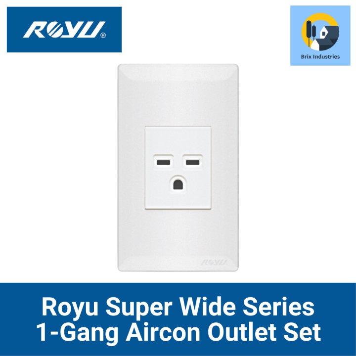 Royu Super Wide Series 1 Gang Aircon Outlet Set WS901 | Lazada PH
