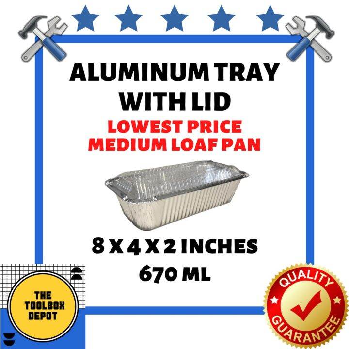 8x4x2 in Aluminum Tray / Aluminum Pan Loaf Pan / Aluminum Foil Tray / 8 ...