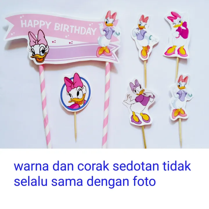 hiasan nasi tumpeng hiasan kue ulang tahun cake topper satu set ...