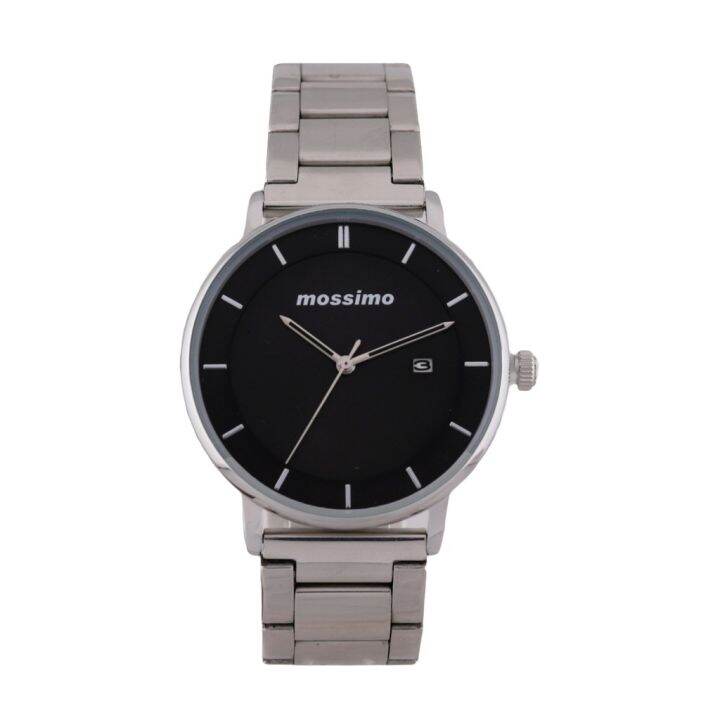 Mossimo Kenny Men Silver Stainless Steel Strap Analog Watch MS-1829G ...