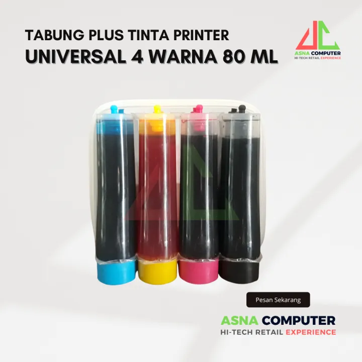 Tabung Infus Plus Tinta CMYK Inktank Modifikasi Printer Canon HP Epson ...
