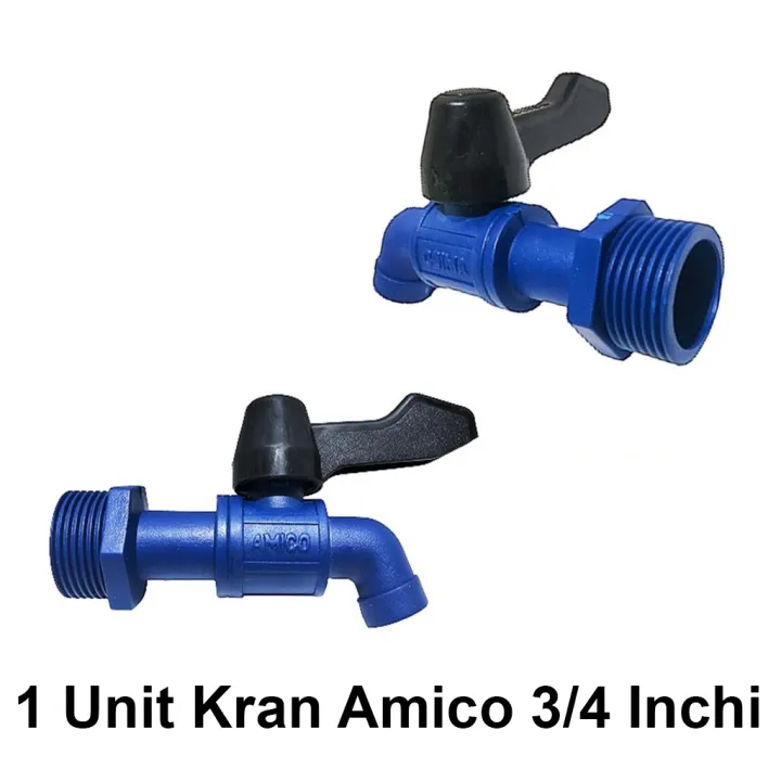 Kran Amico 3/4 Inchi - Kran Air Tembok PVC Bola Kuningan - 3/4 Inch ...