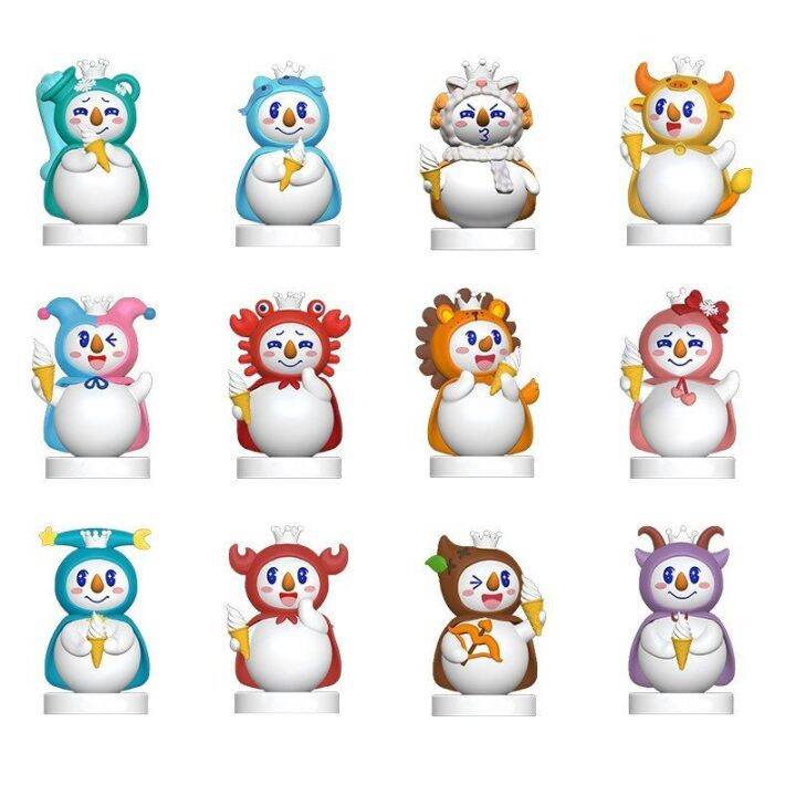 (8cm) Standee mini in hình Tuyết Vương Mixue SnowKing ver 12 cung hoàng ...