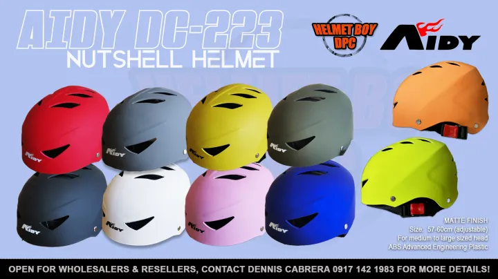 AIDY DC223 Nutshell Helmet | Lazada PH
