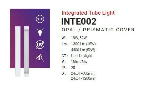 IN LITE LED T8 18W PRISMATIC INTEGRATED - INTE002 | Lazada Indonesia