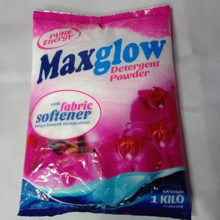 Maxglow Detergent Powder 1 Kilo Pink (with Fabric Softener) | Lazada PH