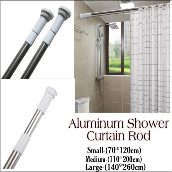 aluminum curtain Adjustable/Extendable Aluminum Shower Curtain Rod ...
