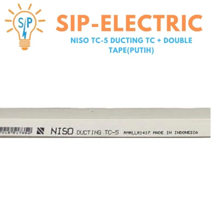 NISO TC5 PUTIH / CABLE DUCT + DOUBLE TAPE / PELINDUNG KABEL DAK TC 5 | Lazada Indonesia