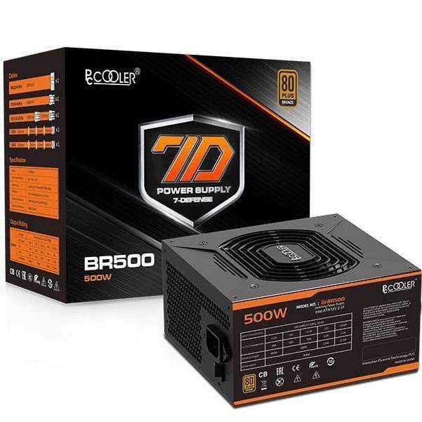 PCCOOLER BR Series PSU 80 Plus Bronze 500W/600W/700W True Rated PC ...