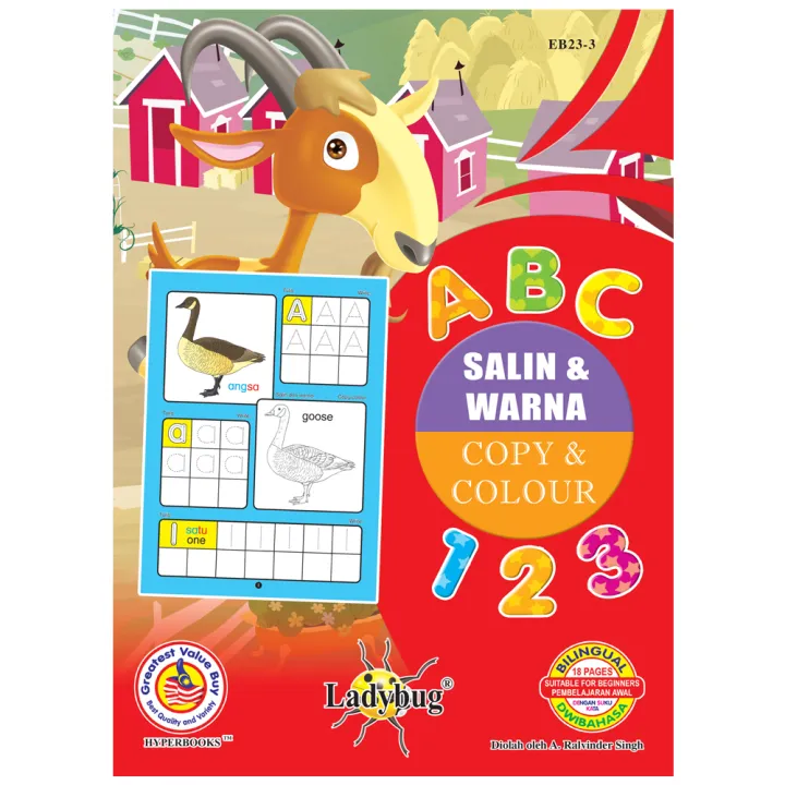 Salin Dan Warna Abc & 123 Copy Colouring Book EB23 - 3 | Lazada