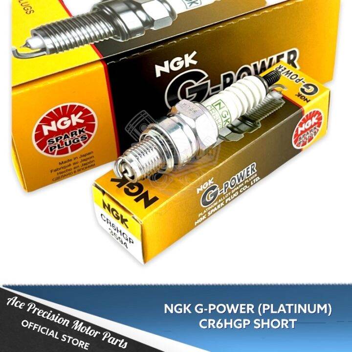 vehicular32 ORIGINAL NGK SPARK PLUG PLATINUM/G-POWER CR6HGP/CR7HGP SHORT | Lazada PH
