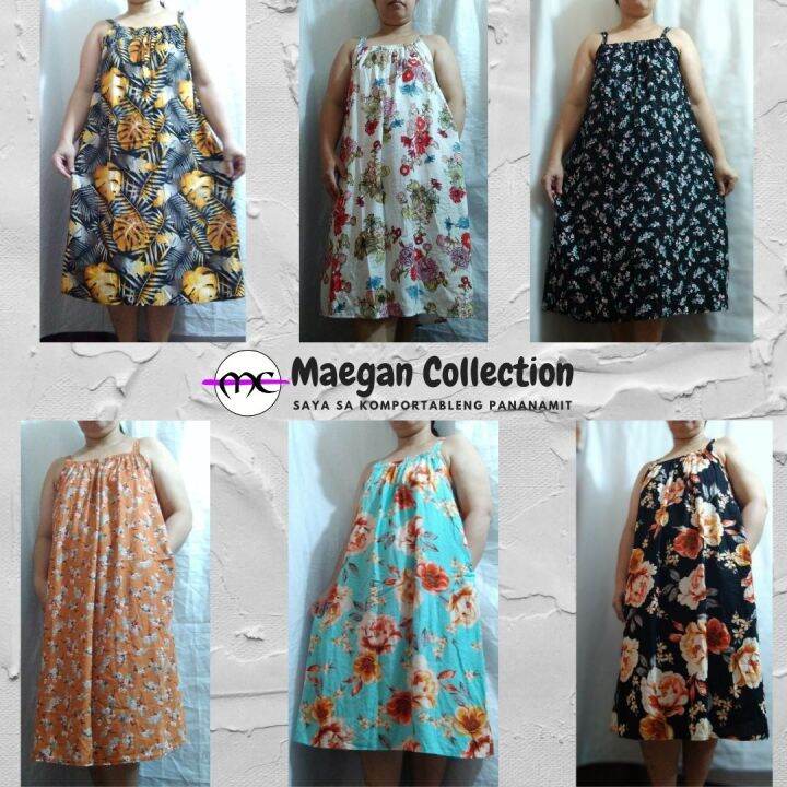 Duster Dress Plus Size with Side Pocket | Challis Fabrics MC2501 | Lazada PH