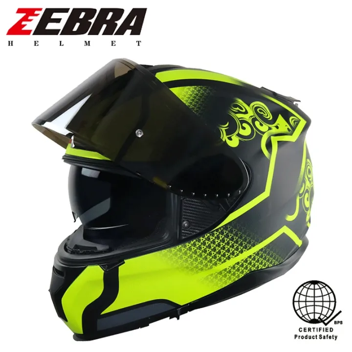 【Butik】Motorcycle Helmet Zebra 921 Full Face With Icc Dual Visor Helmet ...