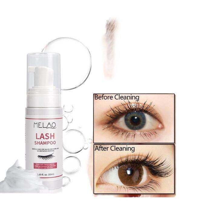 COD MELAO Cleansing Eyelash Extension Foam Shampoo Eye Lash Kit With ...