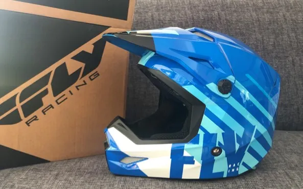 Fly Racing Kinetic Thrive Blue/White Moto Helmet Large (100% original ...