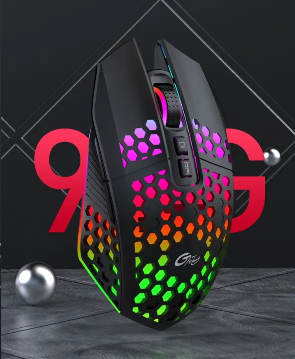 GAME Gaming Mouse X801 Rechargeable colorful Streamer adjustable ...